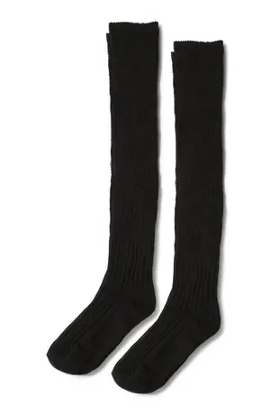 BELLE & BLOOM End Game Ribbed Socks - Black