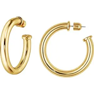 CHRISTINA CARUSO Medium Hoop Earrings - 14k Gold