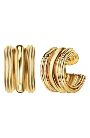 CHRISTINA CARUSO Baby Triple Hoop Earrings - 14k Gold