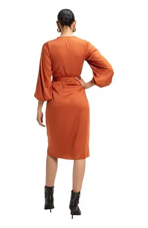 DIARRABLU Lala Midi Dress - Solid Rust