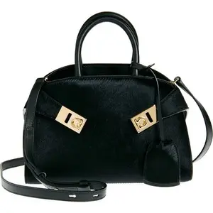 FERRAGAMO Mini Hug Top Handle Satchel - Nero