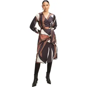 DIARRABLU Lala Midi Wrap Dress - Chiado Rust