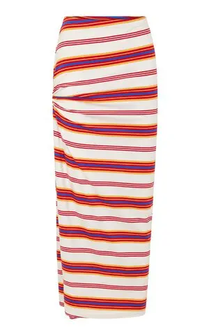 Rabanne Striped Stretch-cotton Maxi Skirt - Stripe