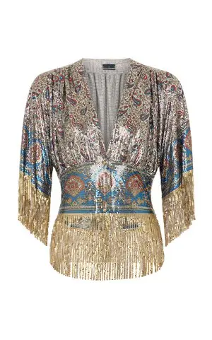 Rabanne Fringed Chainmail Top