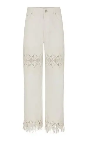 Rabanne Embroidered Straight-leg Pants