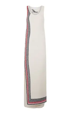 Rabanne Detailed Cotton-blend Maxi Dress - Stripe
