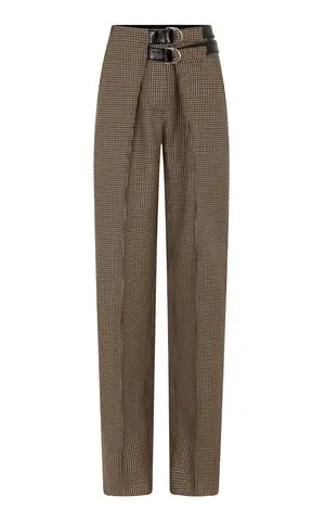 Rabanne Belted Straight-leg Trousers