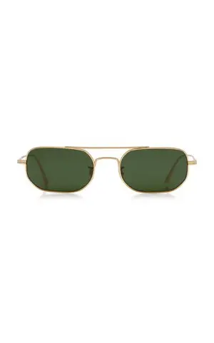 Khaite Khaite X Oliver Peoples Rectangle Sunglasses Green