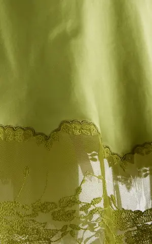 BY MALENE BIRGER Blake Lace-trimmed Satin Midi Skirt