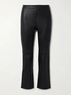 Stouls Jp Twenty Cropped Leather Flared Leggings