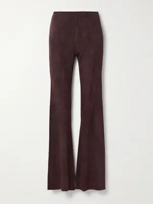 Stouls Gégé Suede Flared Pants - Brown
