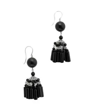 SOPHIE BUHAI Flamenco Onyx Earrings - Black
