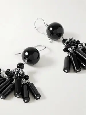 SOPHIE BUHAI Flamenco Onyx Earrings - Black