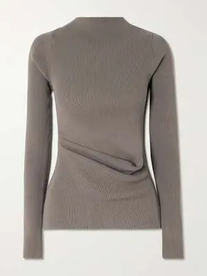Rick Owens Draped Ribbed-knit Top