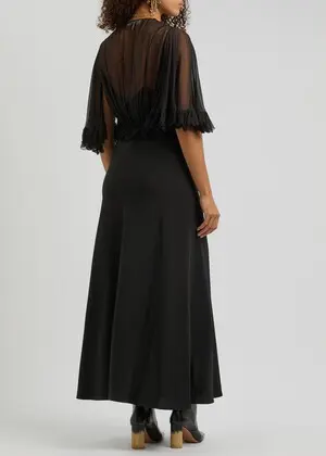 Chloé Ruffled Silk-chiffon And Crepe Maxi Dress