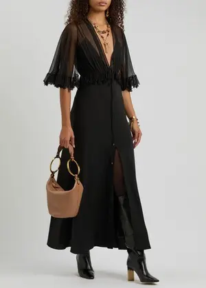 Chloé Ruffled Silk-chiffon And Crepe Maxi Dress