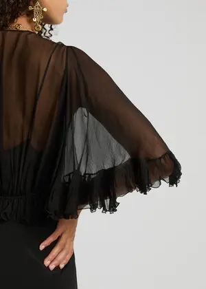 Chloé Ruffled Silk-chiffon And Crepe Maxi Dress