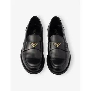 Prada Brushed Leather Loafers