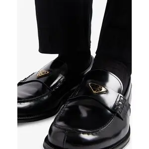 Prada Brushed Leather Loafers