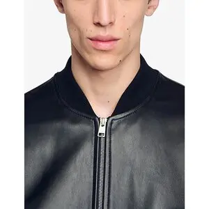 Sandro Regular-fit Leather Jacket