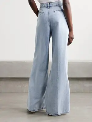 FRAME The Wide Trouser High-rise Wide-leg Jeans - Blue