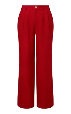 Onia Linen-blend Pleated Pants