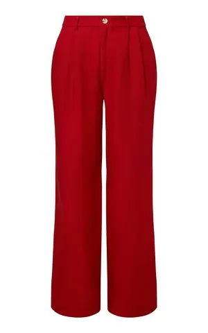 Onia Linen-blend Pleated Pants