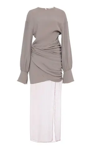 NENSI DOJAKA Drop-waist Midi Dress - Grey