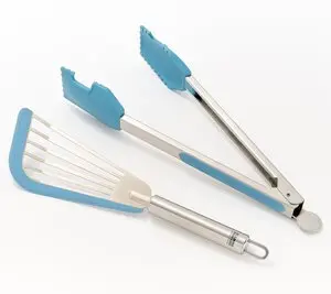 KUHN RIKON Stainless Steel Essential Tong & Spatuala Set - Silver