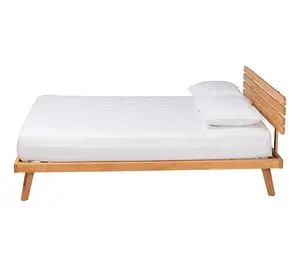 BAXTON STUDIO Joaquin Rustic Brown Wood Queen P Latform Bed