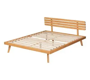BAXTON STUDIO Joaquin Rustic Brown Wood Queen P Latform Bed