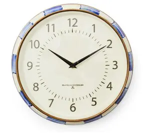 MACKENZIE-CHILDS Royal Check School Wall Clock - One-color
