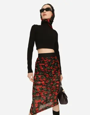 Dolce & Gabbana Cropped Turtleneck Top