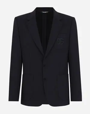 Dolce & Gabbana Single-breasted Jacket With Dg Logo