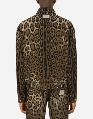 Dolce & Gabbana Leopard-print Denim Trucker Jacket - Multicolor