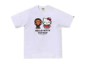 A BATHING APE X Hello Kitty Baby Milo Tee Shirt - White