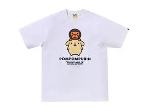 A BATHING APE X Pompompurin Baby Milo Tee Shirt - White