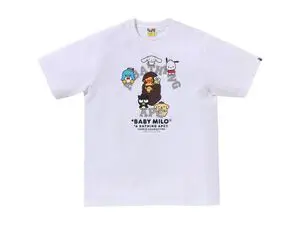 A BATHING APE X Sanrio Characters Baby Milo Tee Shirt - White