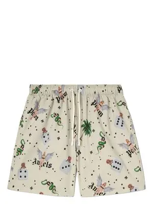 Palm Angels Pin-up Swim Shorts - Neutrals