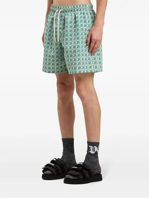 Palm Angels Pa Diamonds Swim Shorts - Green