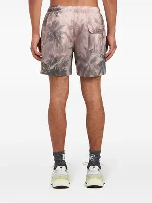Palm Angels Sunset Palms Swim Shorts - Neutrals