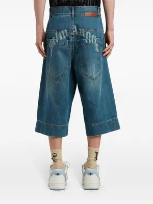 Palm Angels G-curved Shorts - Blue