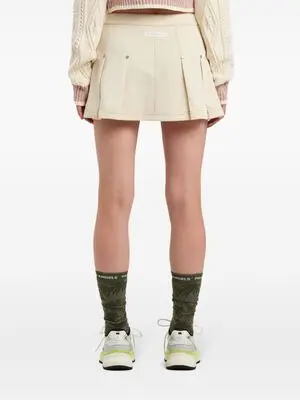 Palm Angels Pleated Mini Skirt - Neutrals