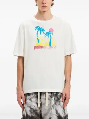Palm Angels Burning Oasis T-shirt - White