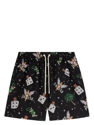 Palm Angels Pin-up Swim Shorts - Black