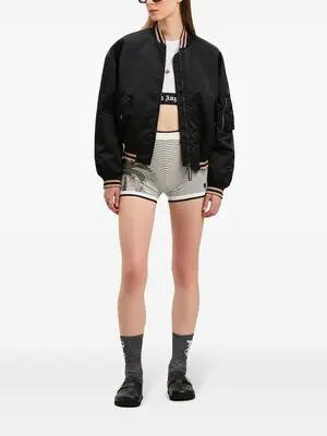 Palm Angels Curved Logo Bomber Jacket - Black
