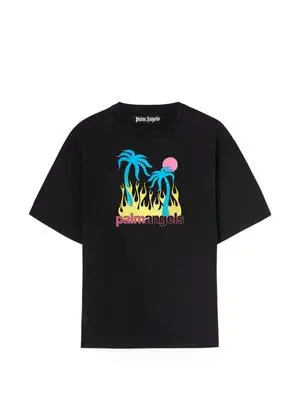 Palm Angels Burning Oasis T-shirt - Black