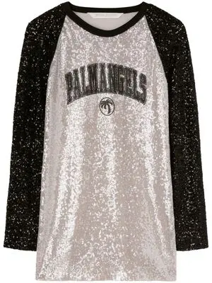 Palm Angels College Palm Mini Dress - Grey