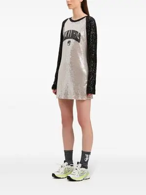 Palm Angels College Palm Mini Dress - Grey