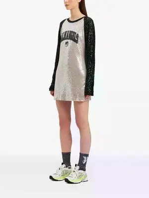 Palm Angels College Palm Mini Dress - Grey